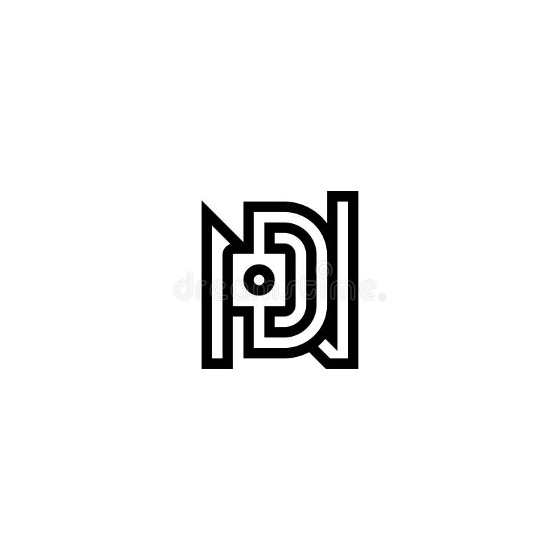 Professional ND DN Initial Monogram Letter Logo Design Stock Vector ...