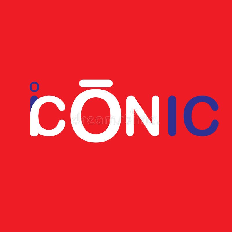 ICONIC - ICONIC Brand Logo Design Colourful Bg Stock Illustration ...