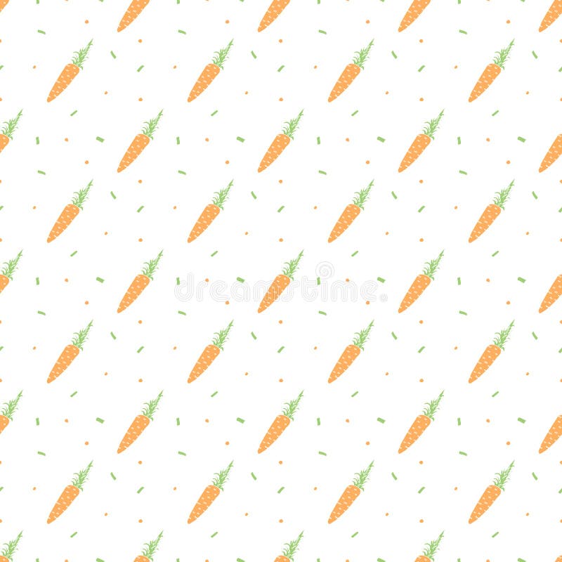 Seamless Carrot Pattern. Doodle Illustration with Carrot. Pattern with ...
