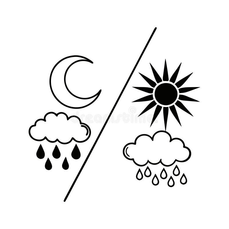 Opposite Day Element Silhouette Vector Art Stock Illustration ...