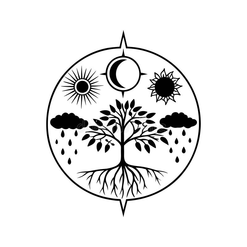 Opposite Day Element Silhouette Vector Art Stock Vector - Illustration ...