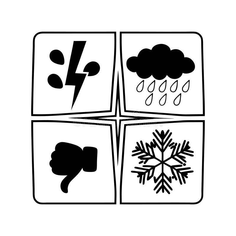 Opposite Day Element Silhouette Vector Art Stock Vector - Illustration ...