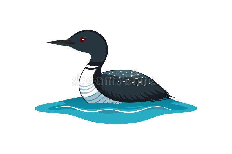 Common Loon Bird Vector Art Illustration Image Stock Illustration ...