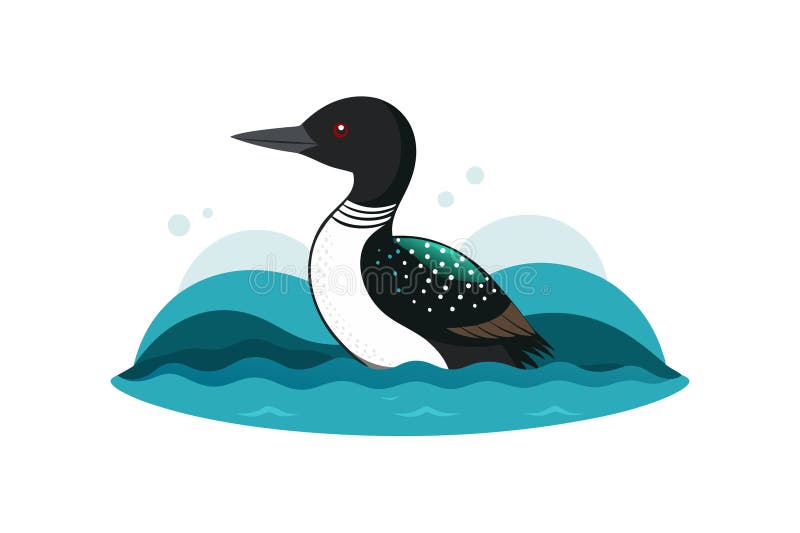 Common Loon Bird Vector Art Illustration Image Stock Illustration ...