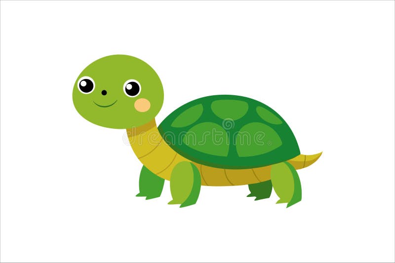 Cartoon Turtle Vector Image Illustration Stock Vector - Illustration of ...