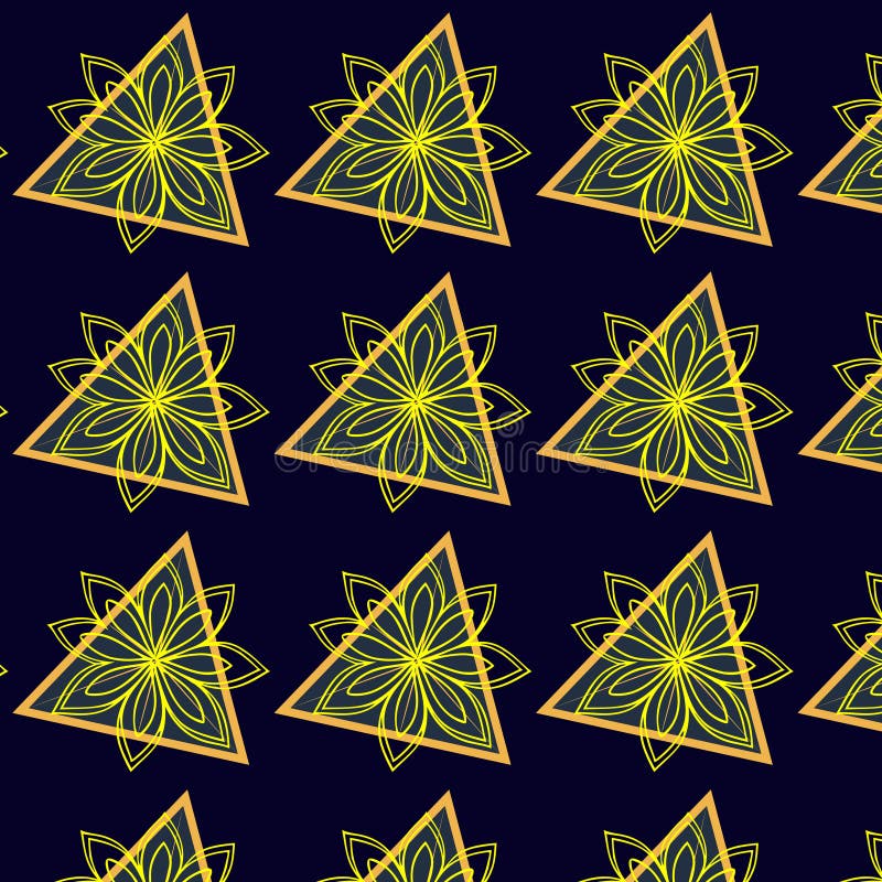 Geometric and Floral Combined Simple Seamless Pattern Design Stock Vector - Illustration of ...