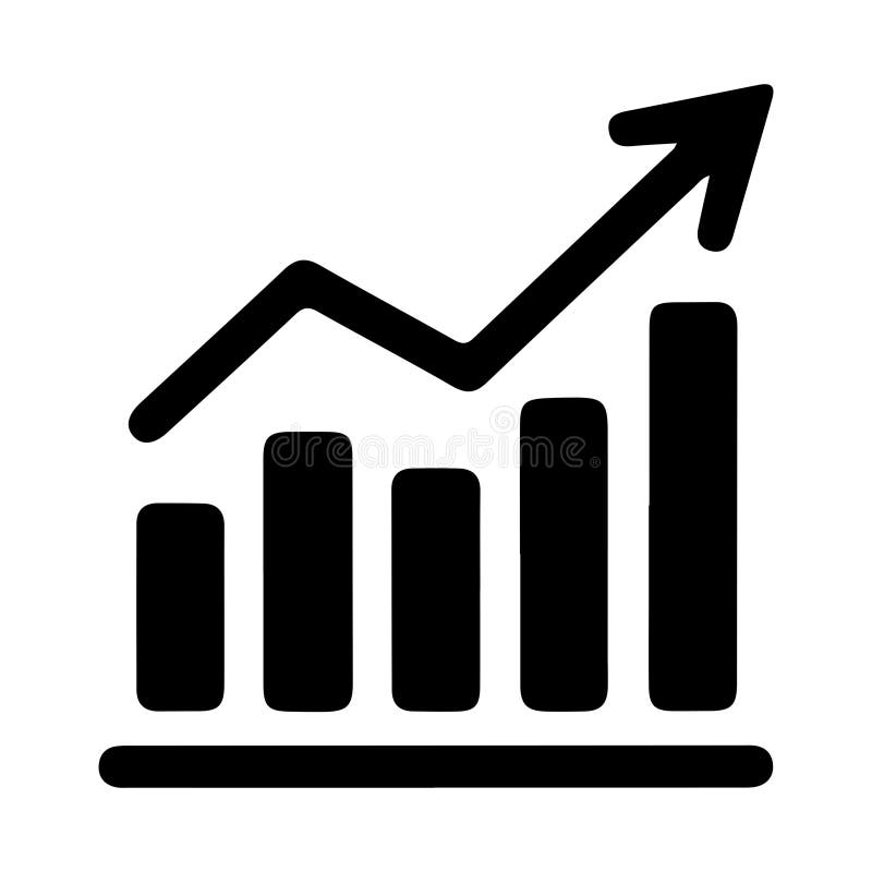 Growth Bar Chart Icon Vector. Flat Color Design. Illustration Stock ...