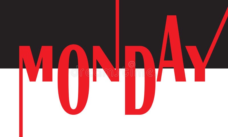 MONDAY - Red and Black Color Bookcover Stock Illustration ...