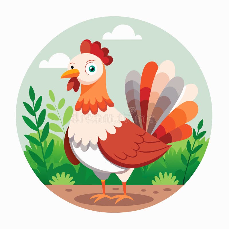 Chicken Poultry Hand Drawn Flat Stylish Mascot Cartoon Character ...