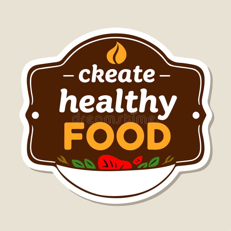 Restaurant Tasty Hot Food Stickers Illustration Label Design Stock ...