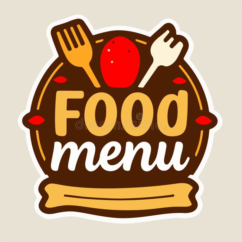 Restaurant Tasty Hot Food Stickers Illustration Label Design Stock ...