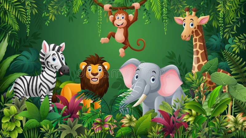 Cartoon Wild Background Stock Illustrations – 596,512 Cartoon Wild ...