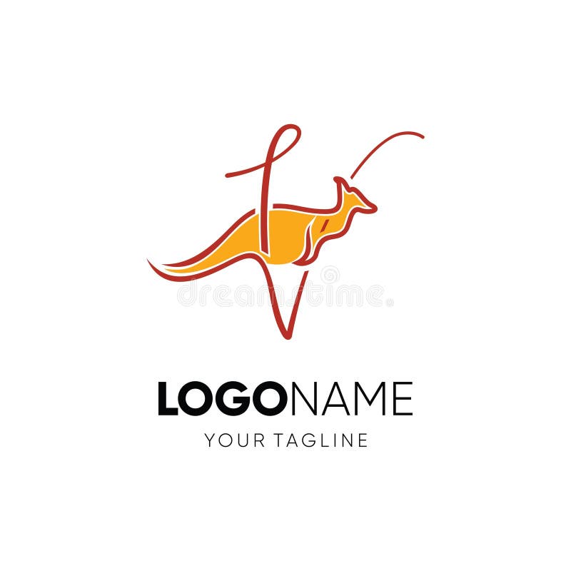 Letter V Kangaroo Logo Design Vector Icon Graphic Emblem Illustration ...