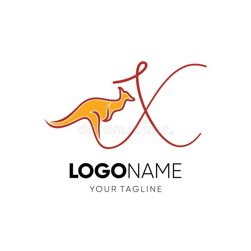 Kangaroo Logo Design Kangaroo Vector Logo Design Stock Illustration