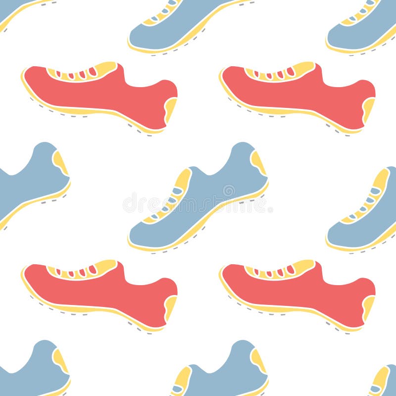 Seamless Football Boots Pattern. Background with Sports Icons Stock ...
