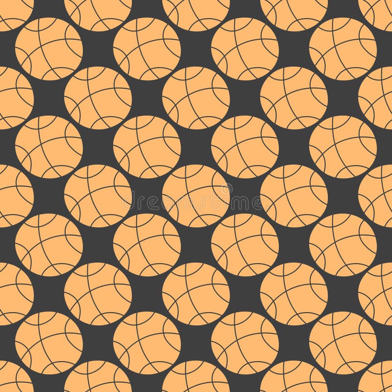 Seamless Basketball Pattern. Background with Sports Icons Stock Vector ...