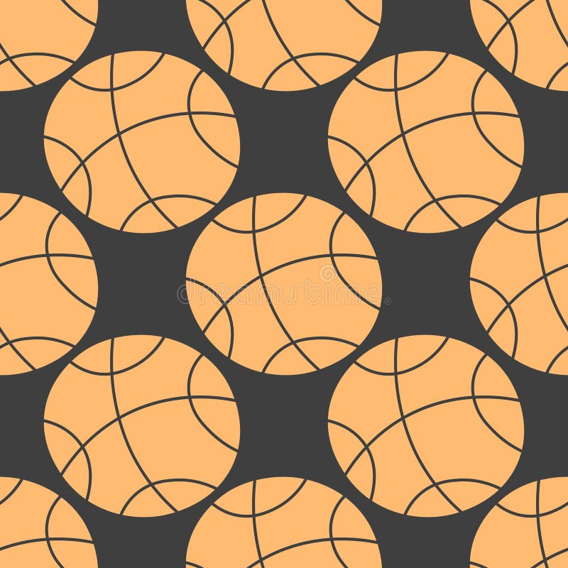 Seamless Basketball Pattern. Background with Sports Icons Stock Vector ...