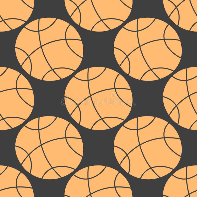 Seamless Basketball Pattern. Background with Sports Icons Stock Vector ...