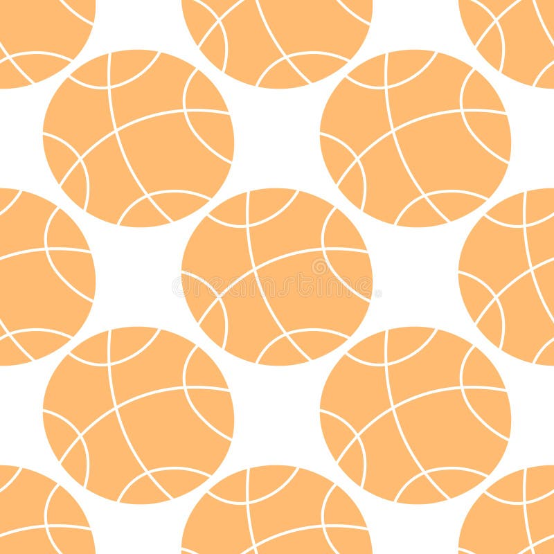 Seamless Basketball Pattern. Background with Sports Icons Stock Vector ...