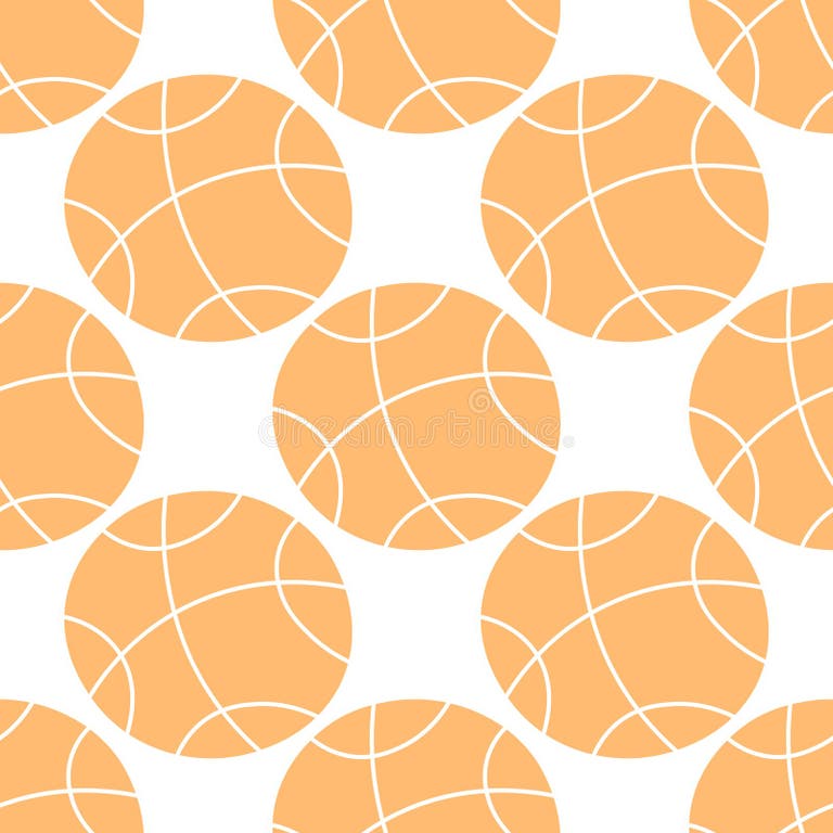 Seamless Basketball Pattern. Background with Sports Icons Stock Vector ...