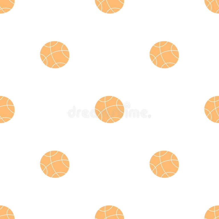 Seamless Basketball Pattern. Background with Sports Icons Stock Vector ...