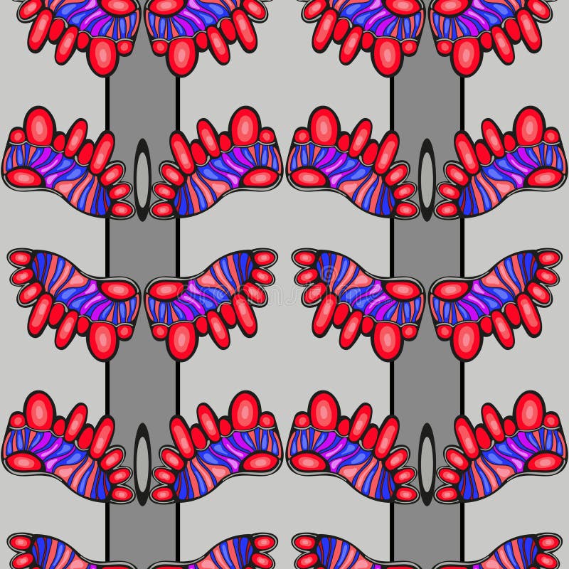 Angel Wings, Fancy Drawing on Seamless. Pattern for Print or Banner ...