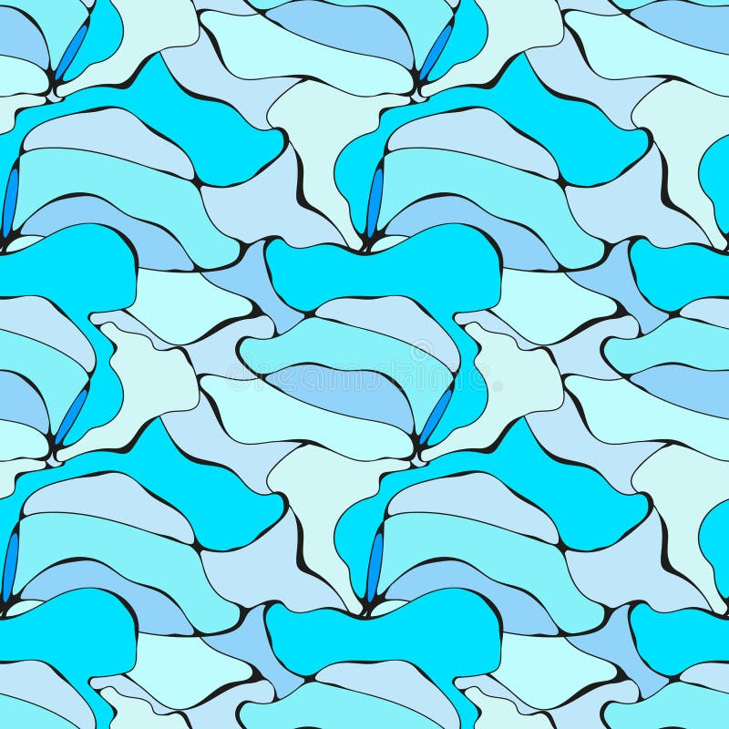 Abstract Pattern with Blue Colors. Seamless for Print, Banner Stock ...