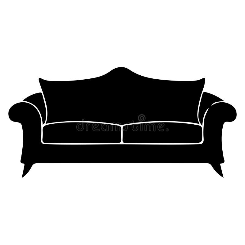 Sofa Icon. Simple Illustration of Sofa Vector Icon for Web Stock Vector ...