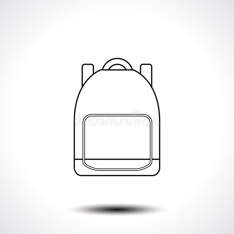 School Backpack Line Icon. Back To School Stock Vector - Illustration ...