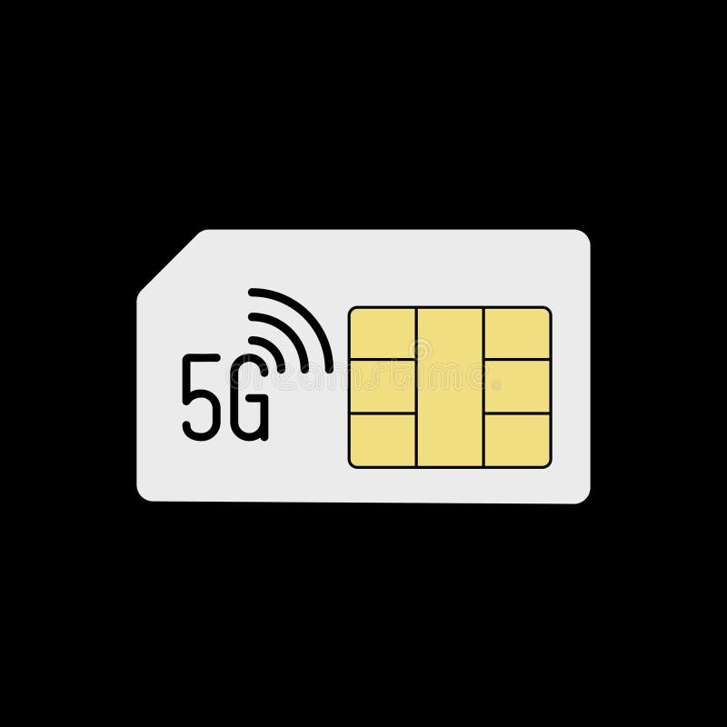 5g Sim Card Icon. Mobile Phone SIM Card, Communication Technology, Sim ...