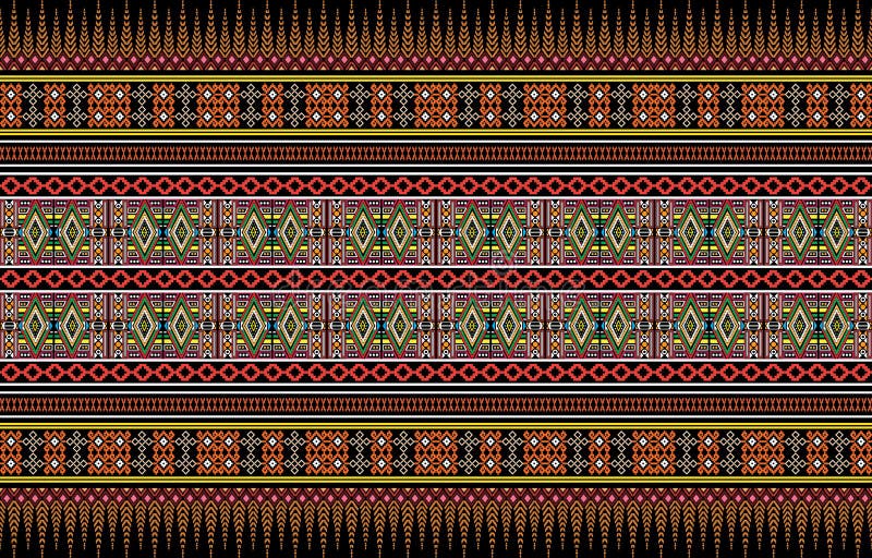 Aztec Ethnic Background Design Vector with a Seamless Pattern. Stock ...
