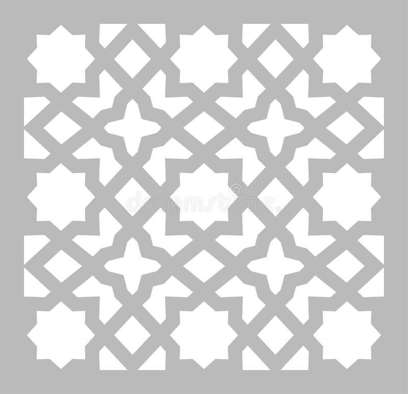 Arabic Geometric Star Pattern. Islamic Ornament Mashrabiya Panel. Wall ...