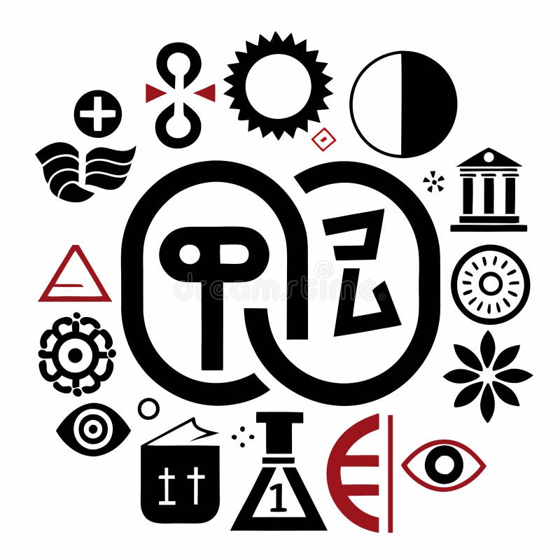 Greek Signs and Symbols Tattoo Different Greek Letter Stock ...