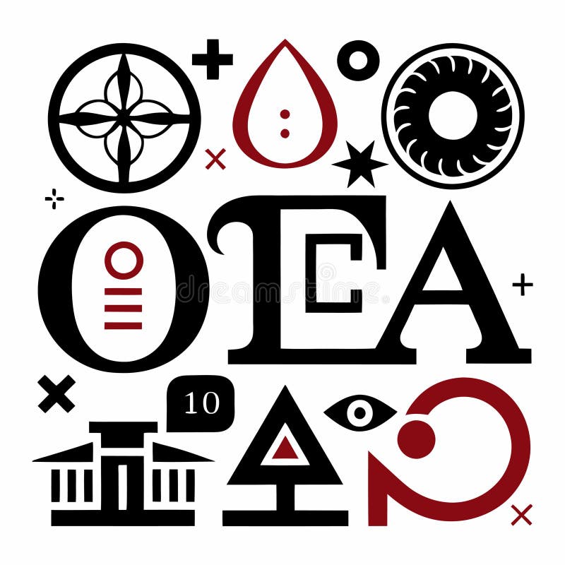 Greek Signs and Symbols Tattoo Different Greek Letter Stock ...