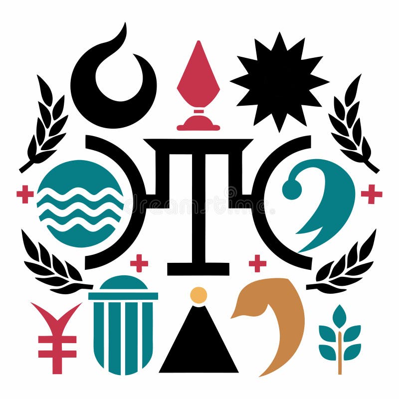 Greek Signs and Symbols Tattoo Different Greek Letter Stock ...