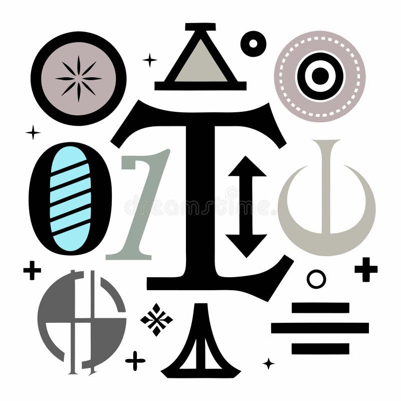 Greek Signs and Symbols Tattoo Different Greek Letter Stock ...