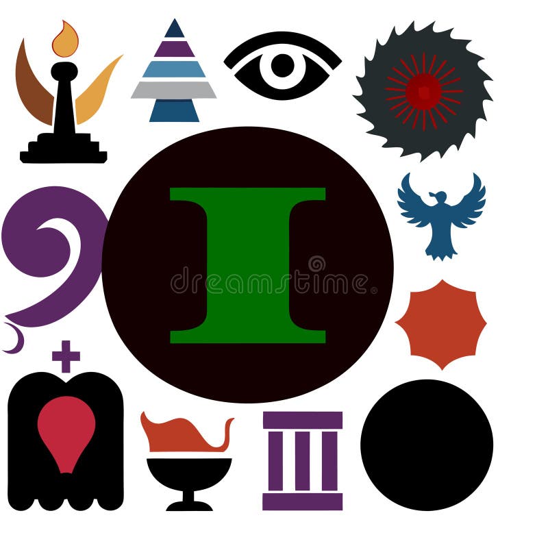 Greek Signs and Symbols Tattoo Different Greek Letter Stock ...