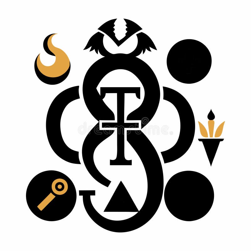 Greek Signs and Symbols Tattoo Different Greek Letter Stock ...