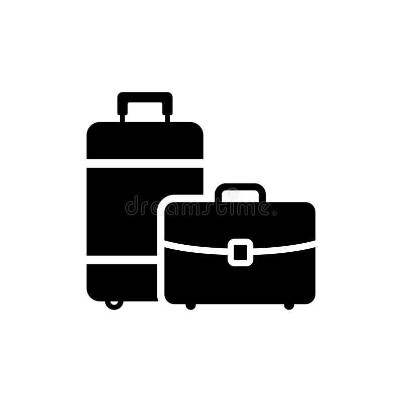 Travel Bags Vector Icon. Baggage Suitcase Icon Stock Vector ...