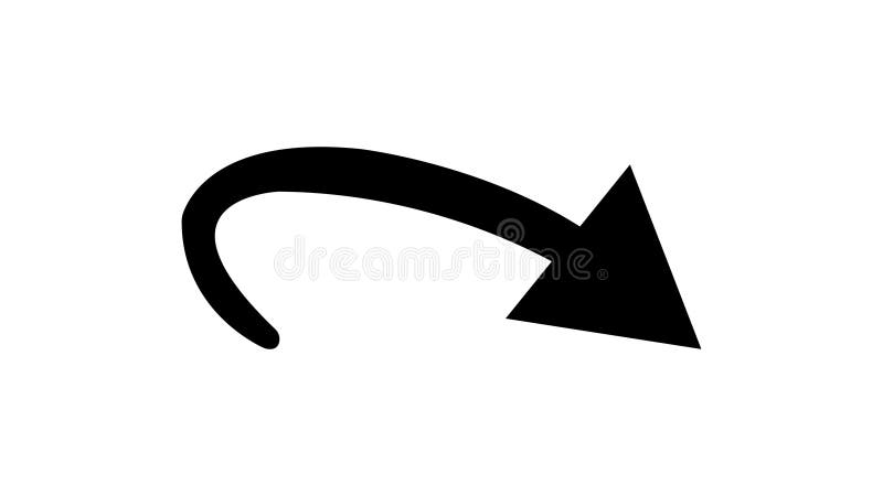 Curve arrow icon stock illustration. Illustration of arrow - 354093971
