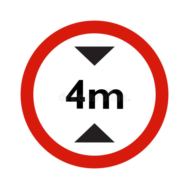 4 M Height Limit Sign Vector Illustration Stock Illustration ...