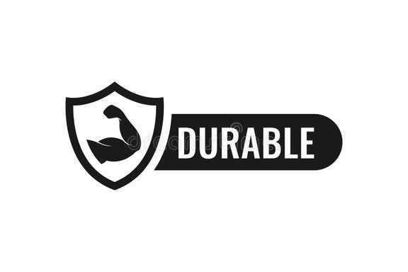 Durable Label or High Durability Label Vector Icon. Durable Vector Icon ...