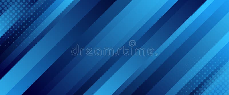 Dark Blue Abstract Dynamic Banner Background with Halftones. Gradient ...