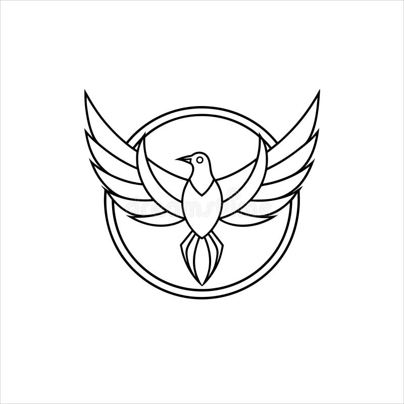 Bird Logo with Spread Wings in Circular Design Vector Stock Vector ...