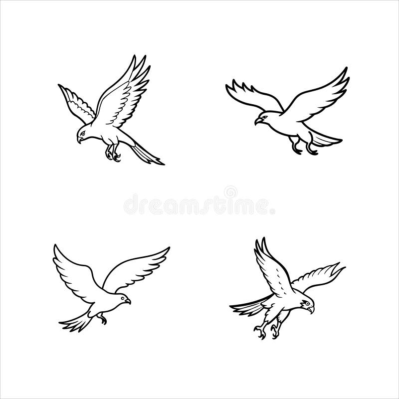 Elegant Flying Bird Icon in Vector Style for Creative Designs Stock ...