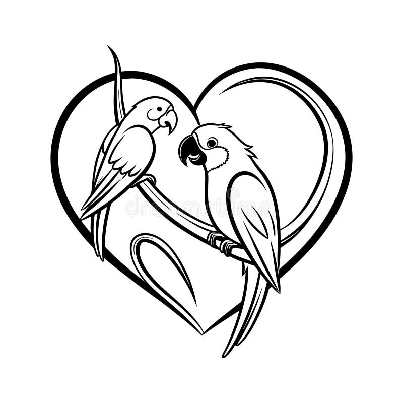 Heart Two Love Sign Vector Illustration. Stock Illustration ...