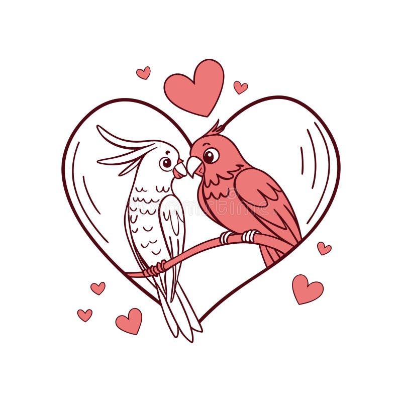 Heart Two Love Sign Vector Illustration. Stock Vector - Illustration of ...