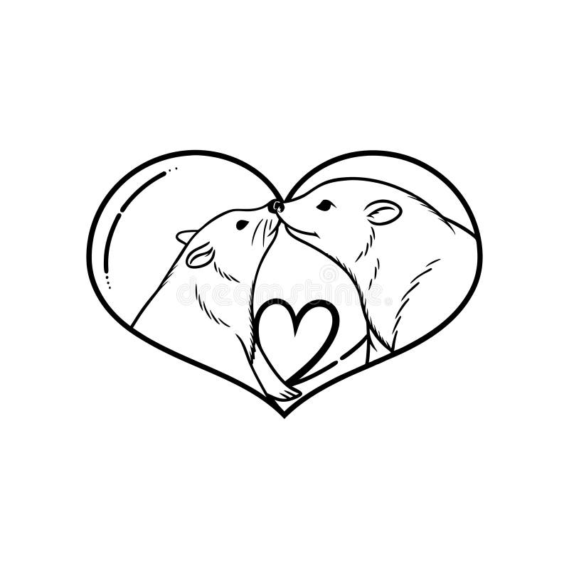 Heart Two Love Sign Vector Illustration. Stock Vector - Illustration of ...