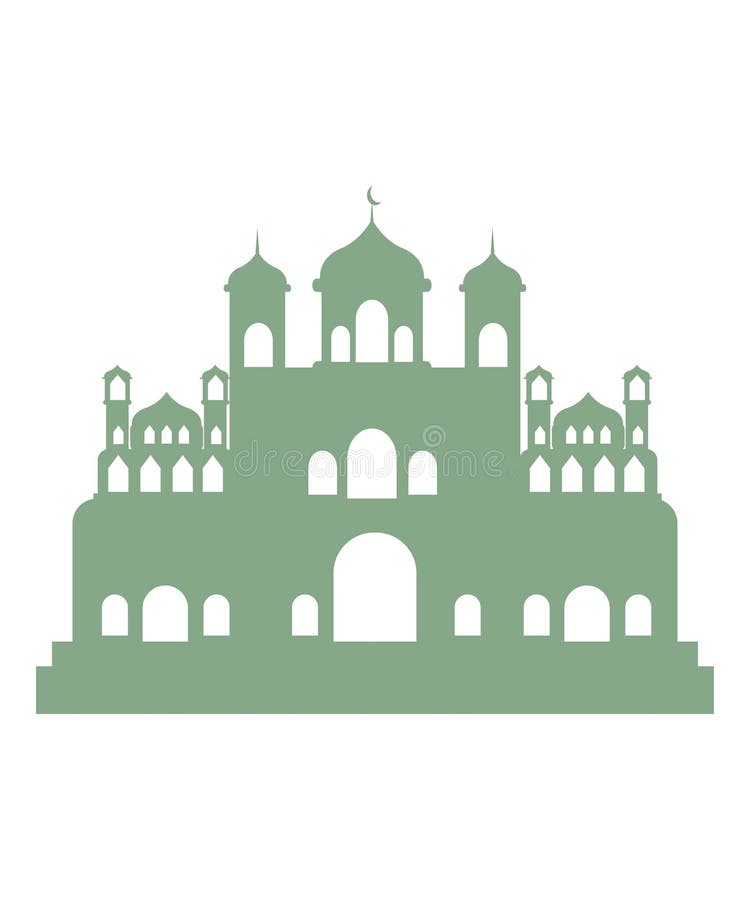 Classic Islamic Mosque Illustration Stock Illustration - Illustration ...