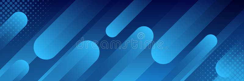 Dark Blue Gradient Abstract Dynamic Banner Background with Halftone ...